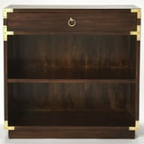 Butler Specialty 2 Shelf Bookcase In Brown And Gold - Walmart.com