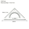 Uxcell Triangle Ruler Square Set 30/60, 45/90 Degrees 17cm/18cm ...