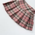 DHFJKG Girls Skirts With Inner Shorts Preppy Style Pleated Plaid Mini ...