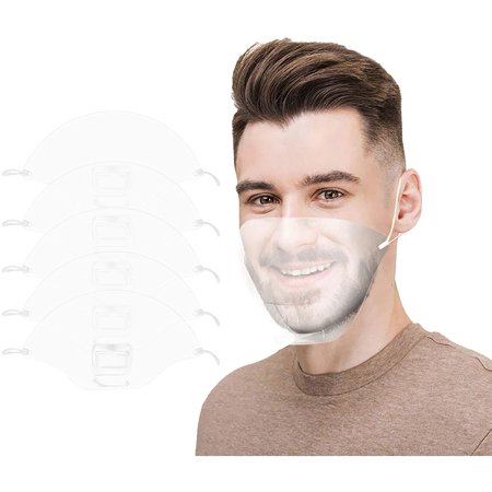 5PC Face_Shield Anti-Fog Restaurant Chef Face_Masks Visible Expression ...