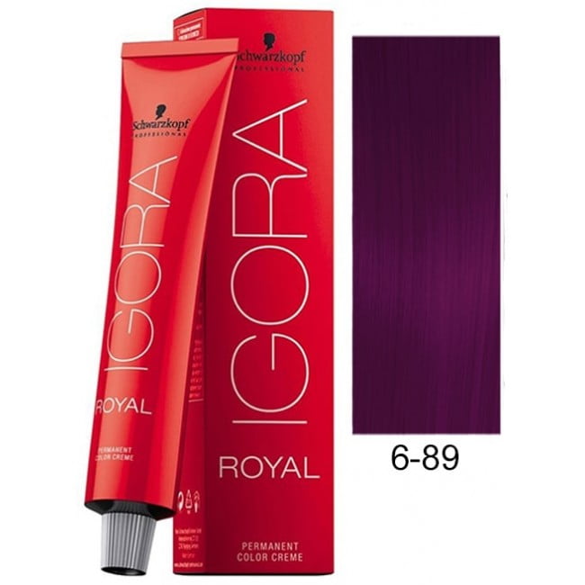 Schwarzkopf Igora Royal Permanent Hair Color Creme Tube 6-89 Dark Red ...