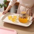 Kaireo Plastic Serving Trays 1 Pack Colorful Rectangular Platter ...