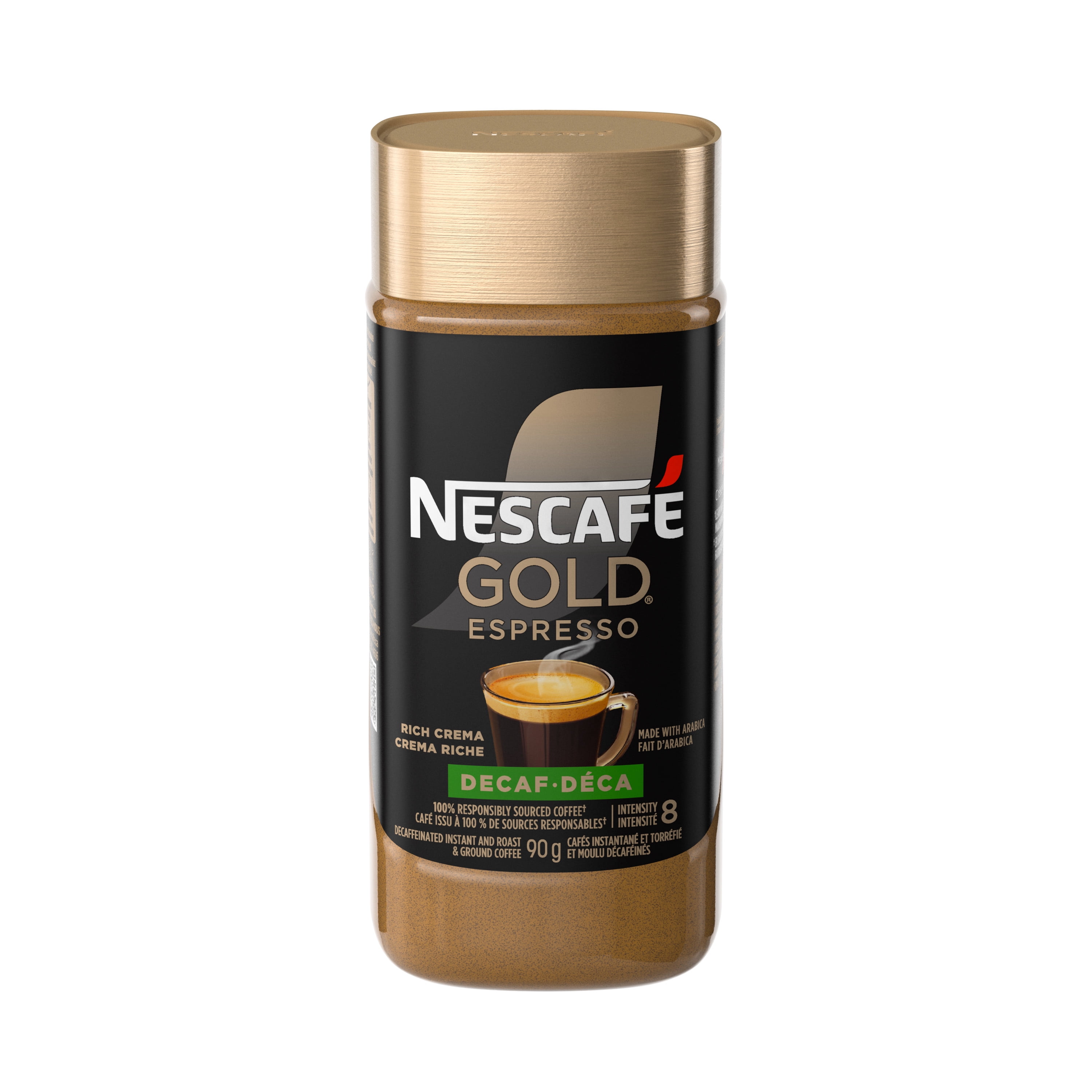 Nescafe GOLD Decaf Espresso Premium Instant Roast & Ground Coffee, With ...
