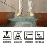 Topcobe 30 Inch Round Glass Table Top - Tempered - 1/4" Thick- Round ...