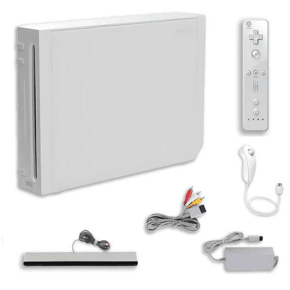 Pre-Owned Nintendo Wii Console Game Console with Retrofam Remote White ...