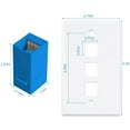 1Pack 3-Port Ethernet Wall Plate, RJ45 Wall Plate with RJ45 Inline ...