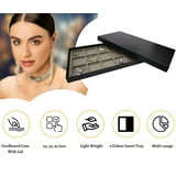 Novel Box Jewelry Cardboard Display Case And Lid With Jewelry Slot Tray ...