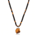 RUNDRAW Fashionable Retro Natural Tiger's Eye GeometricPendant ...