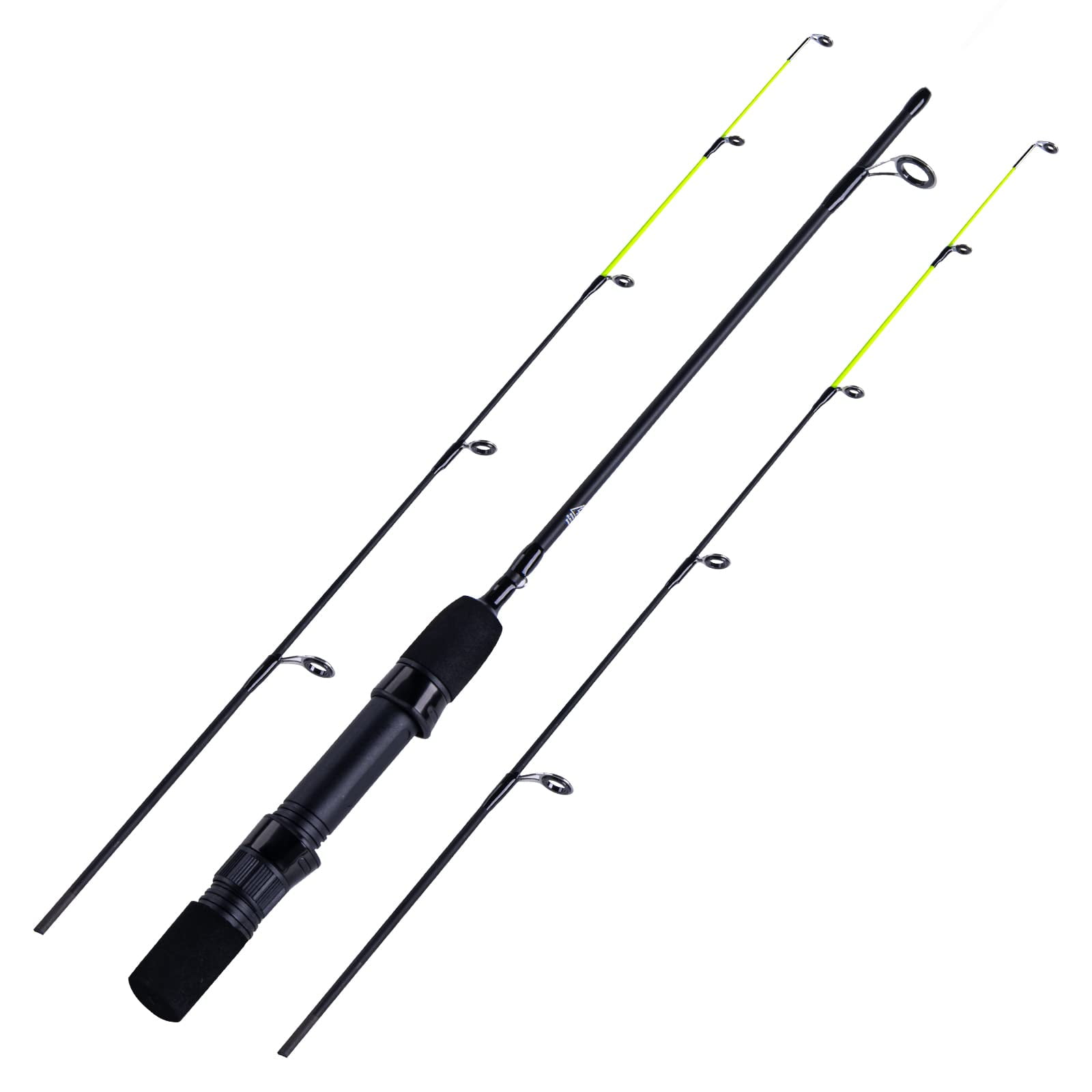 Goture Two Tip Ice Fishing Rod, High Visibility Ice Fishing Spinning ...