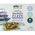 Ello Color Lock Glass Containers and Plastic Lids, 10 Piece Food ...