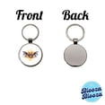 Angry Bat Watercolor Metal Round Keychain - Walmart.com
