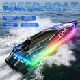 RC Boat with Color-Changing LED Lights, Dual Dynamic light, 2.4GHz High ...