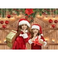 7x5FT Rustic Christmas Barn Wood Door Backdrop for Photography Winter ...