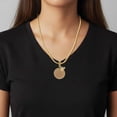 Delight Jewelry Acrylic Medium Disc Gold-tone - Goldtone Plated Rope ...