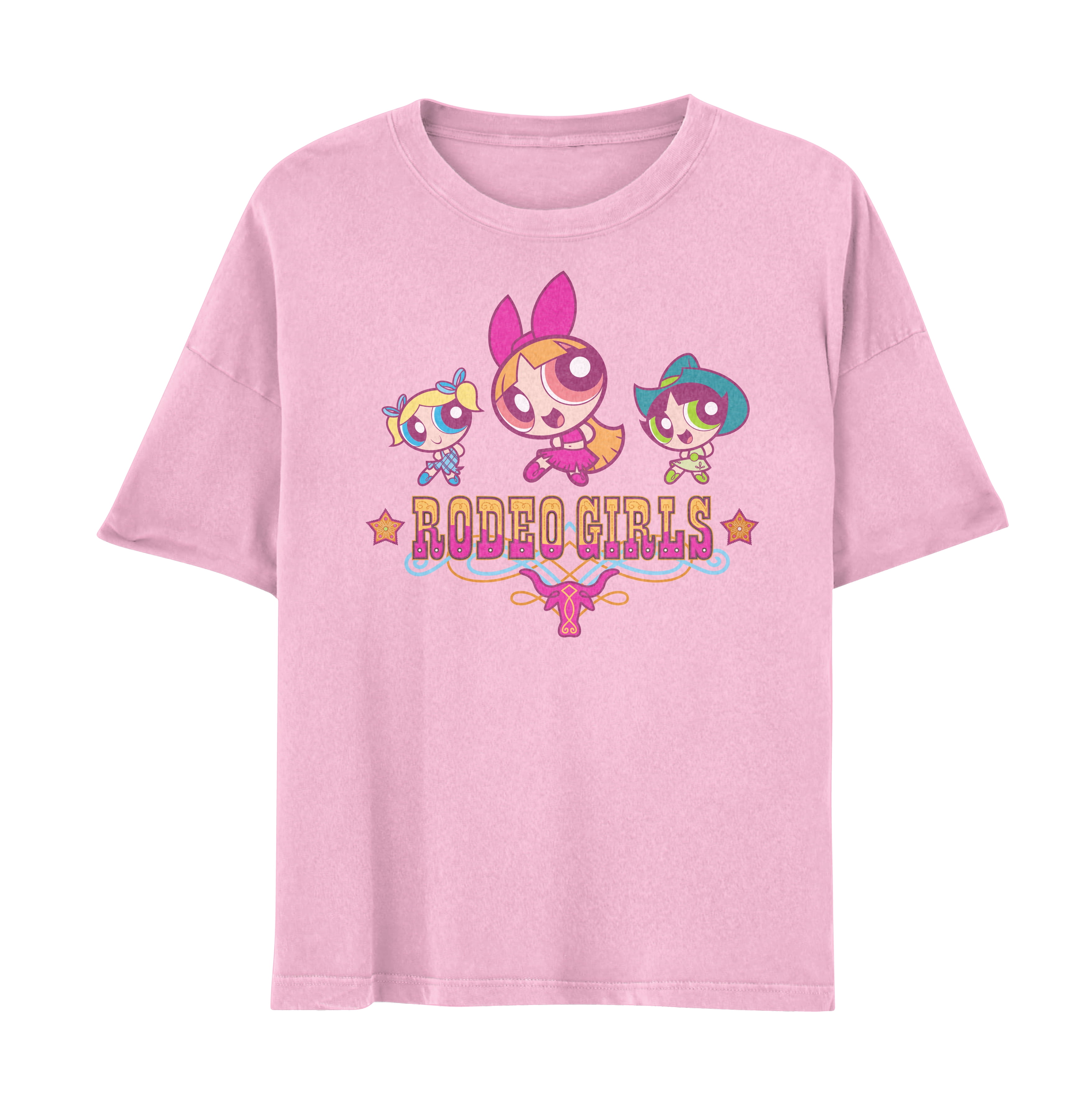 Powerpuff Girls Rodeo Girls Mens and Womens Short Sleeve T-Shirt (Pink ...