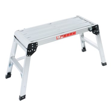 Costway HD EN131 Aluminum Platform Drywall Step Up Folding Work Bench ...