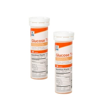 TRUEplus Glucose Tablets Chewable Orange Flavor 4 Gram Strength 10 ...