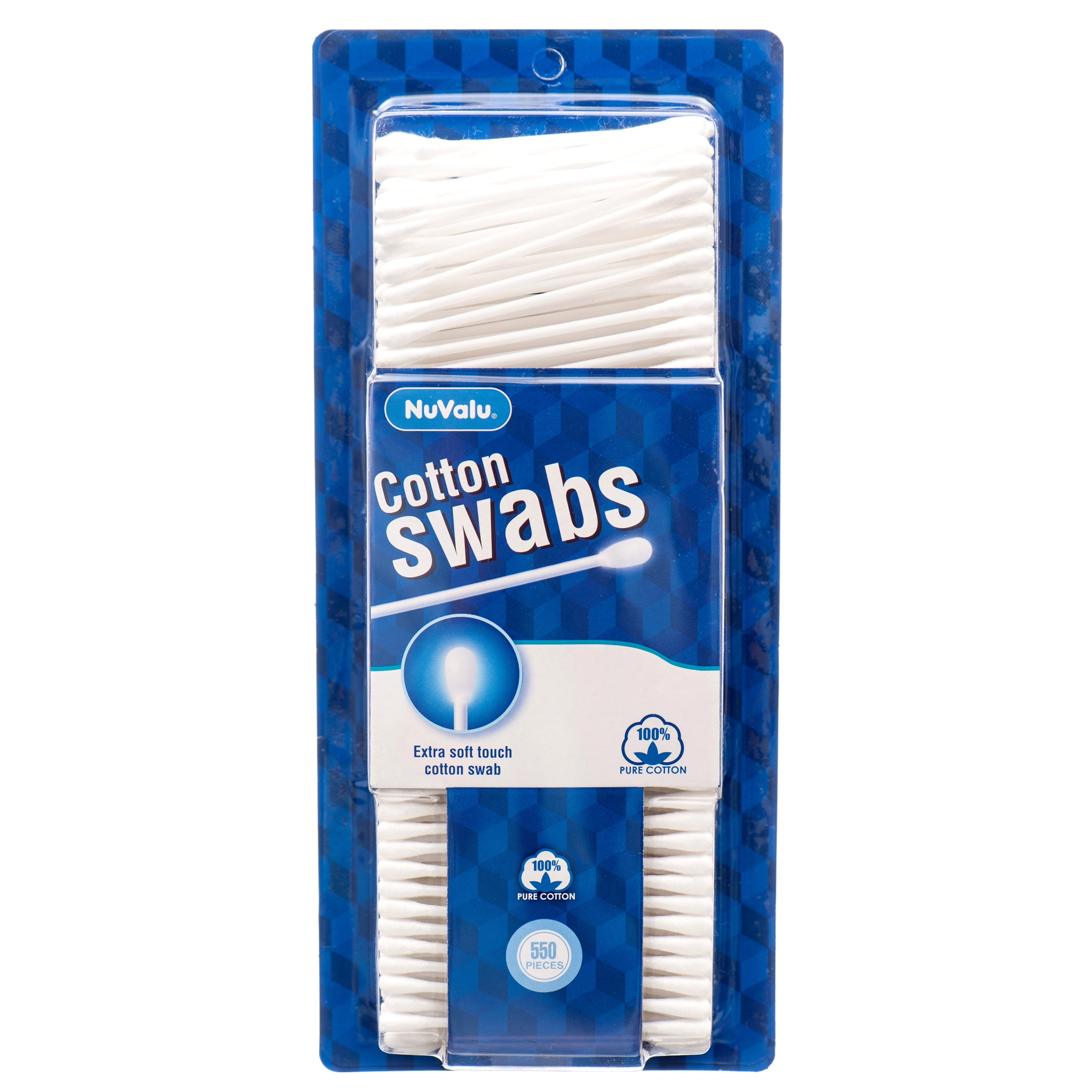 NuValu Cotton Swabs, Multi-Purpose, Double Tipped, 100% Pure Cotton ...