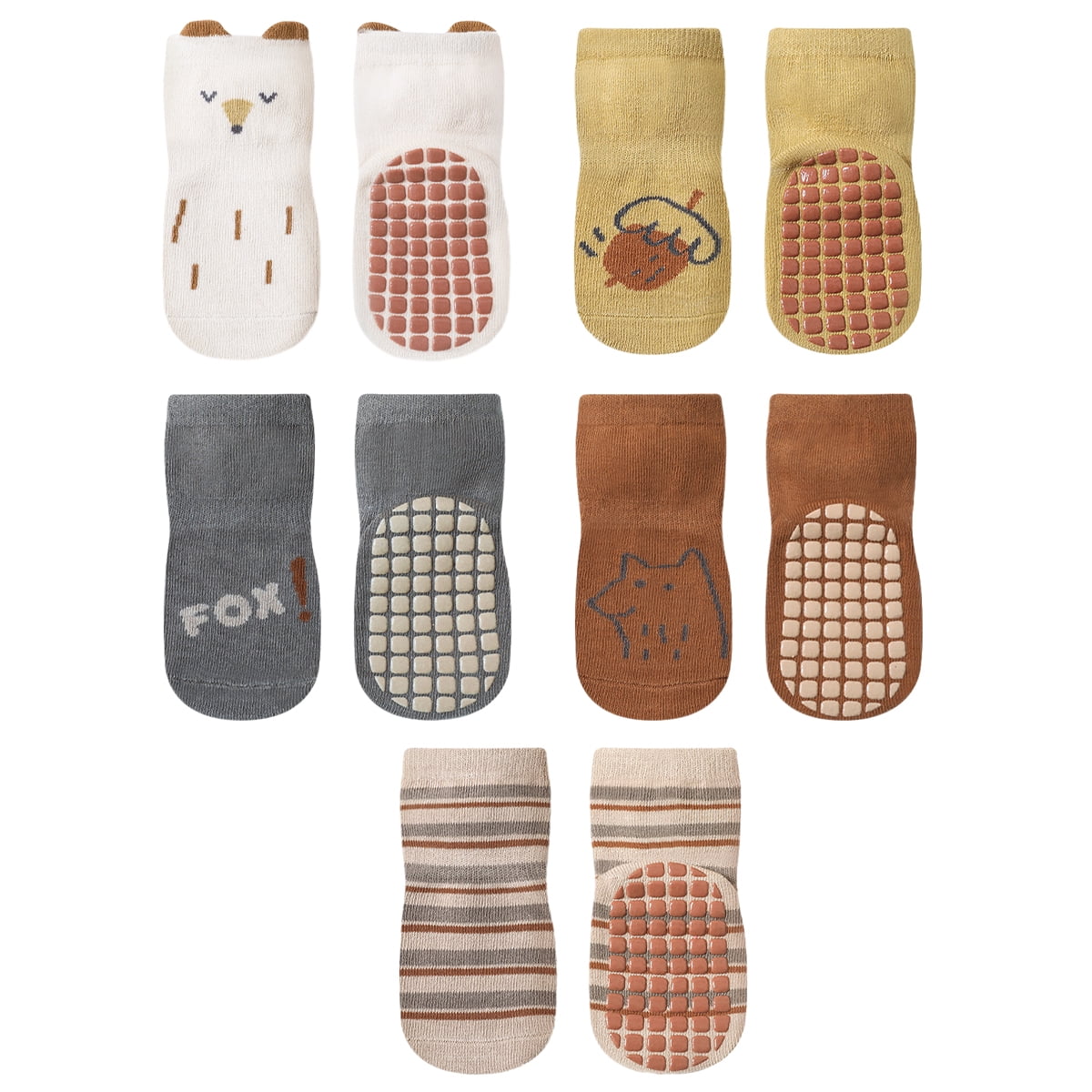 Click here for Rongmo 5 Pairs Toddler Baby Non Slip Socks With Gr... prices