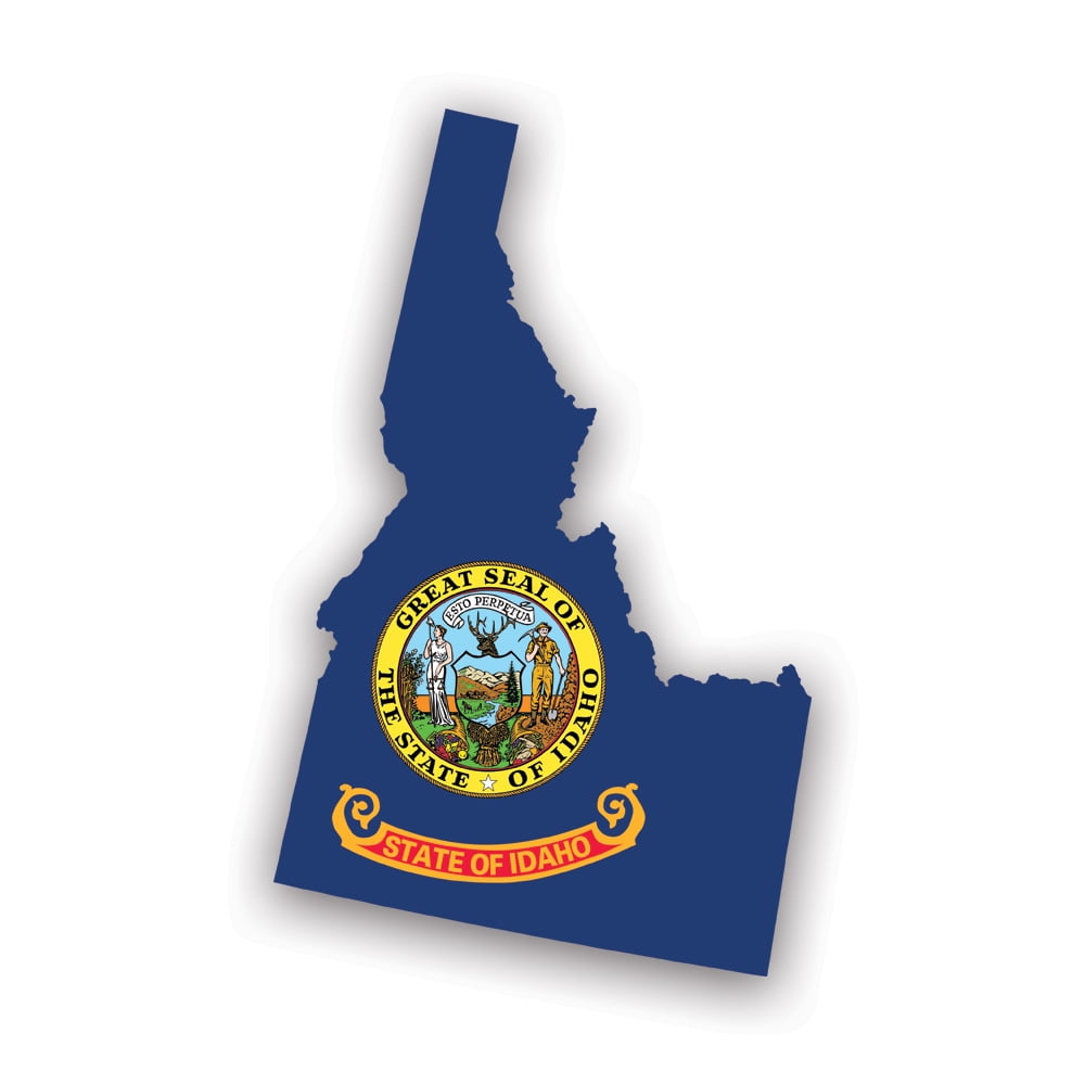 Idaho State Shaped Flag Sticker Decal - Self Adhesive Vinyl ...