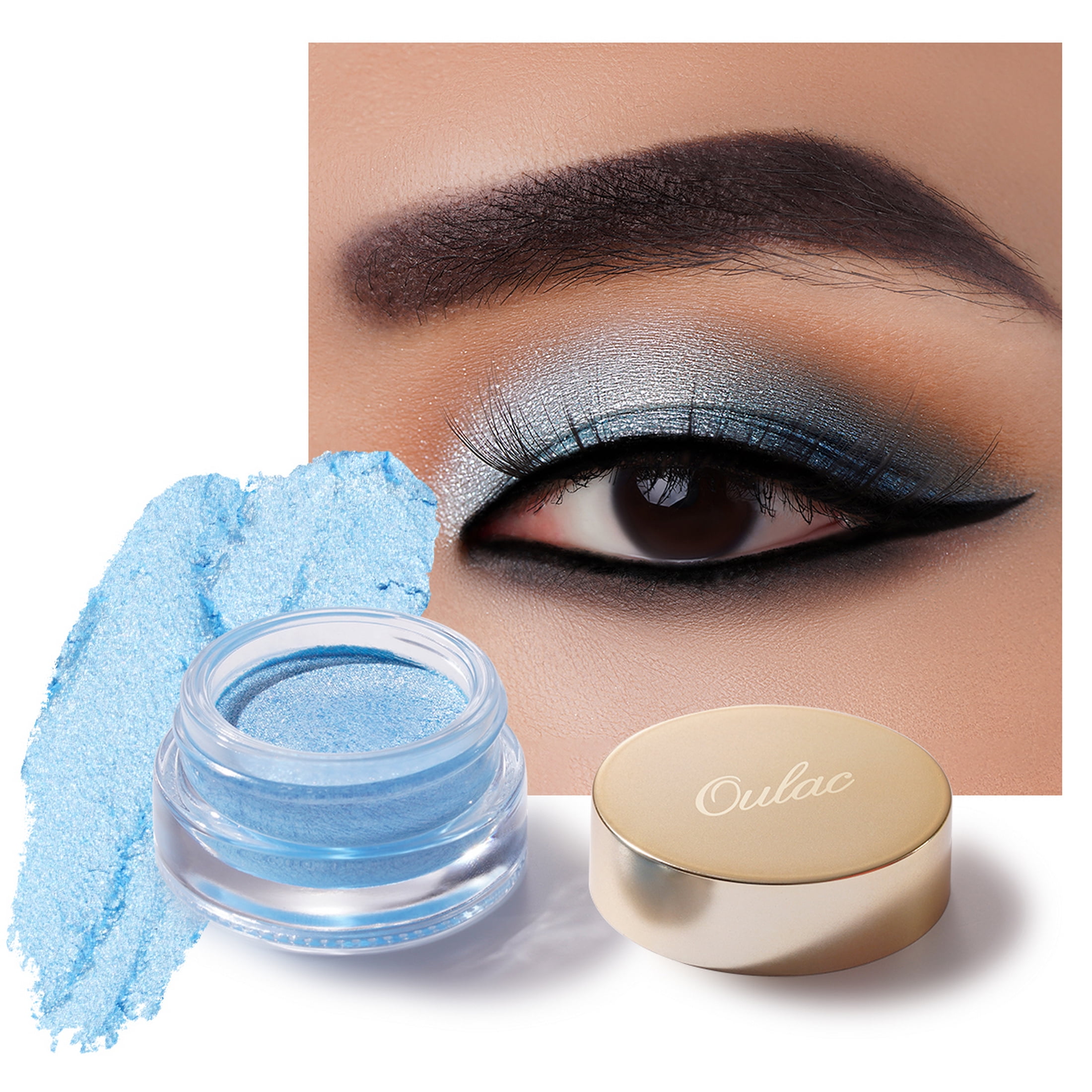 Blue Glitter Eye Makeup