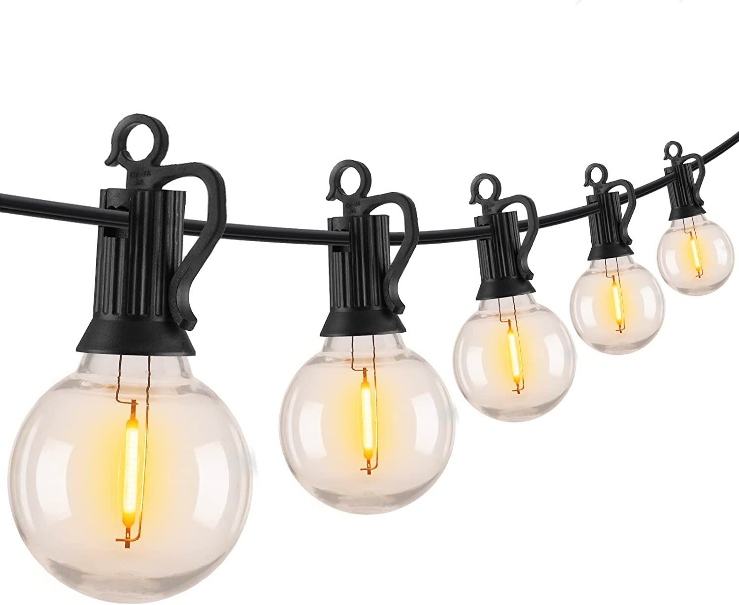 Patio & Bistro Lights Cafe String Lights Globe Bulbs Bronze Shades 12 ...