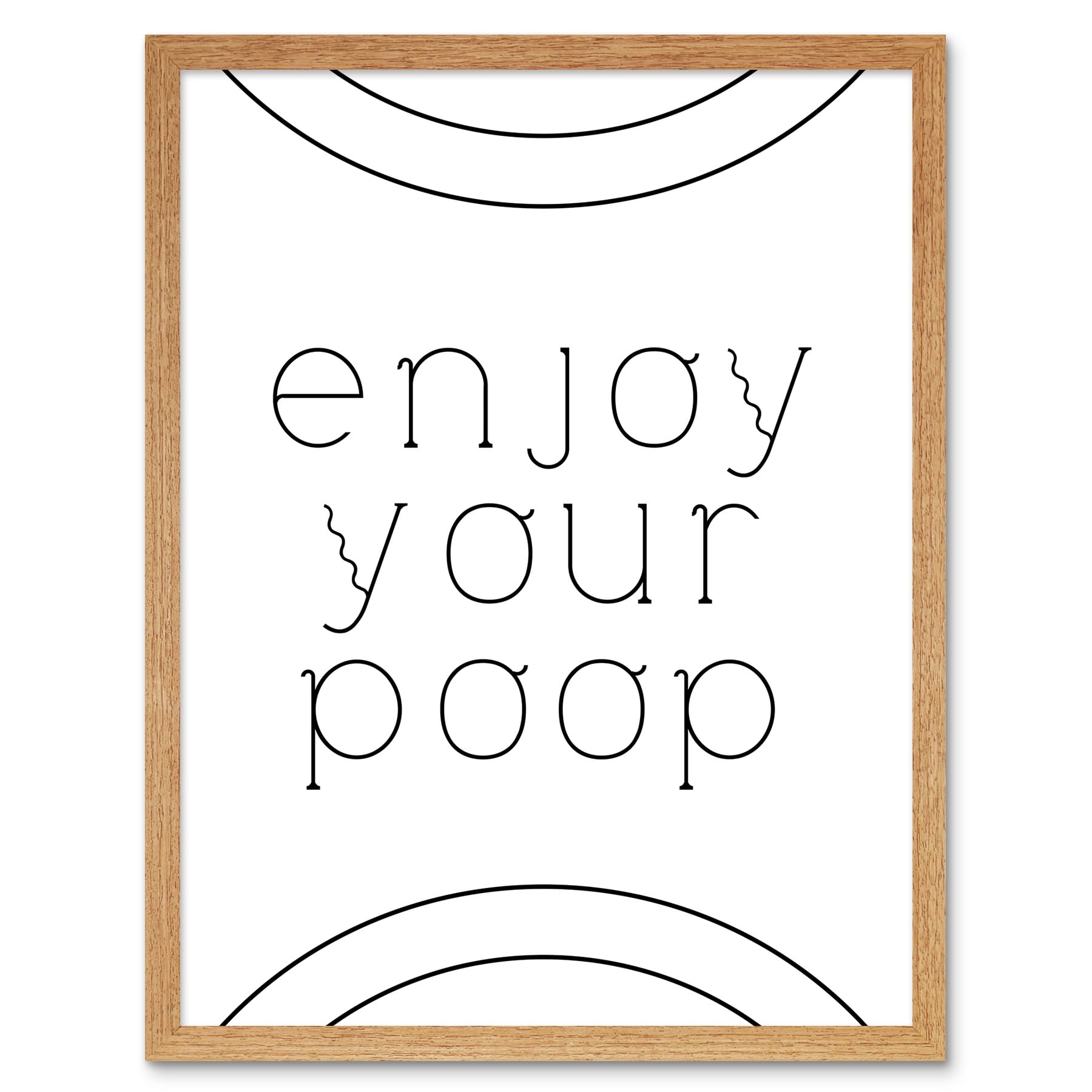 Enjoy Your Poop Funny Bathroom Sign Bathroom Wall Art Toilet Decor Art ...