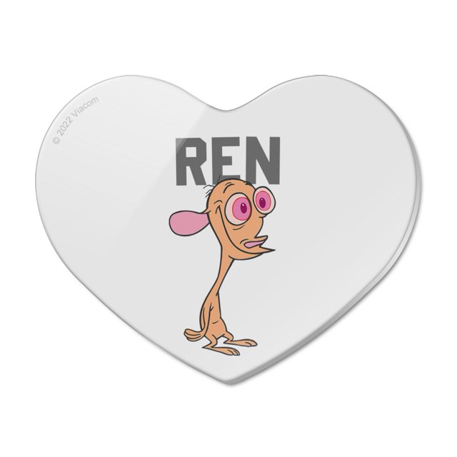 Ren and Stimpy Show Collegiate Ren Heart Acrylic Fridge Refrigerator ...