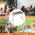 "Outsunny 28"" Large Outdoor Stainless Steel Portable Folding Charcoal BBQ Grill Set" - Walmart.com