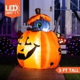 Free Shipping! Joyfy 5 ft Halloween Inflatable Animated Kitty Cat on ...
