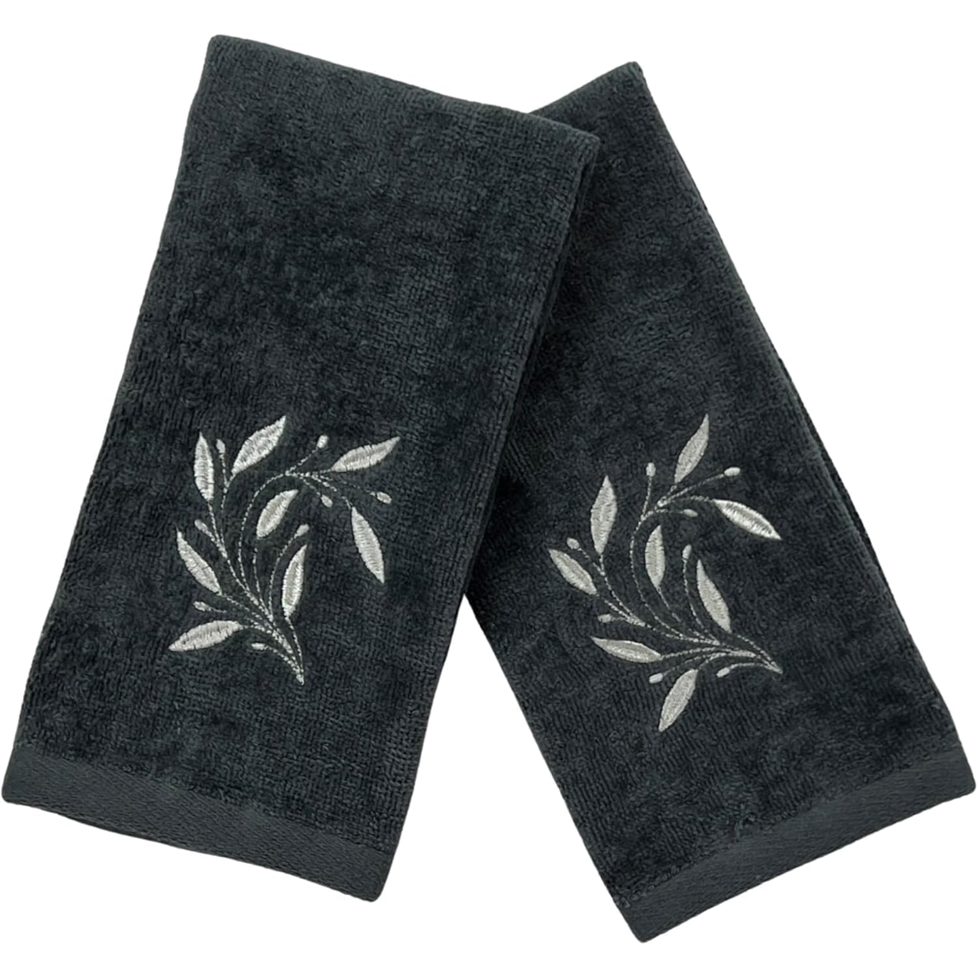 Click here for Siabc-Gray Silver Winter Leaves Bath Tip Towels: 1... prices