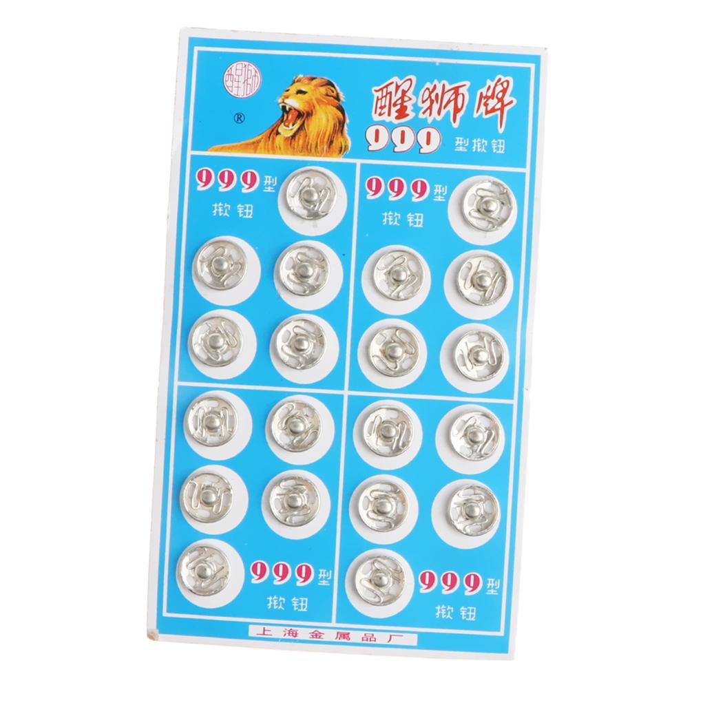 50 pieces Metal Fasteners Press Studs Popper Buttons Sew On Dress Coat ...