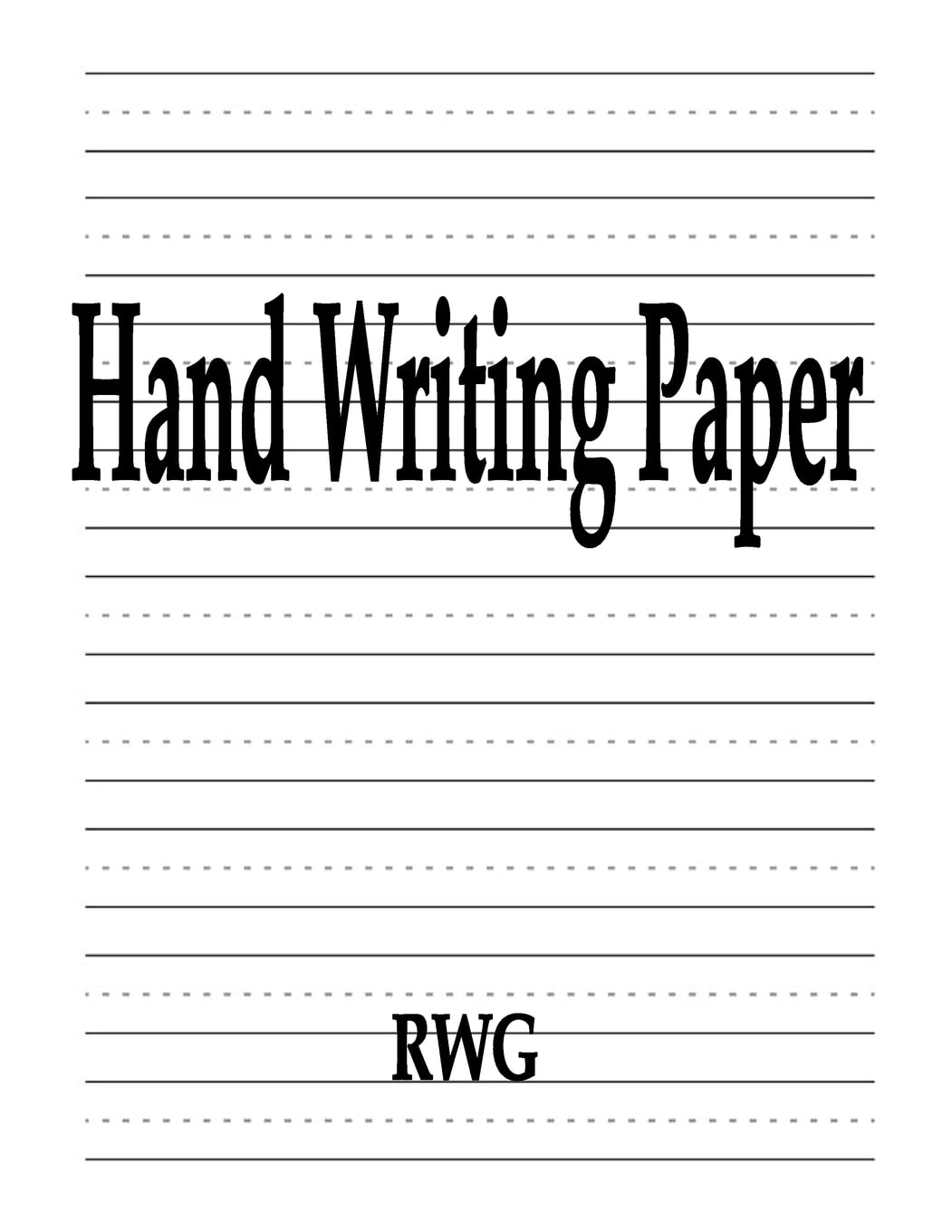 Hand Writing Paper : 100 Pages 8.5 X 11 (Paperback) - Walmart.com ...