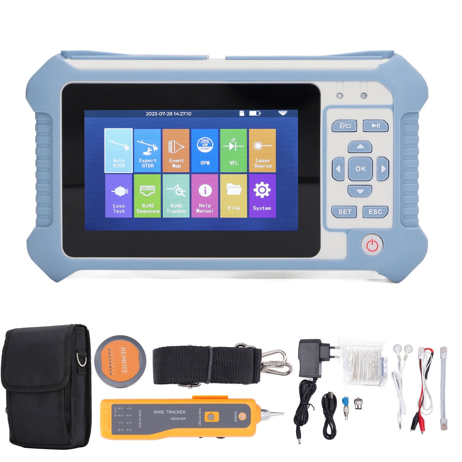 9 in 1 Optic Fiber Cable Tester APC OTDR with Optical Power Meter ...