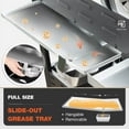 "Alpha Joy Dual Fuel Gas and Charcoal Grill Combo, 3 Burners, Side ...