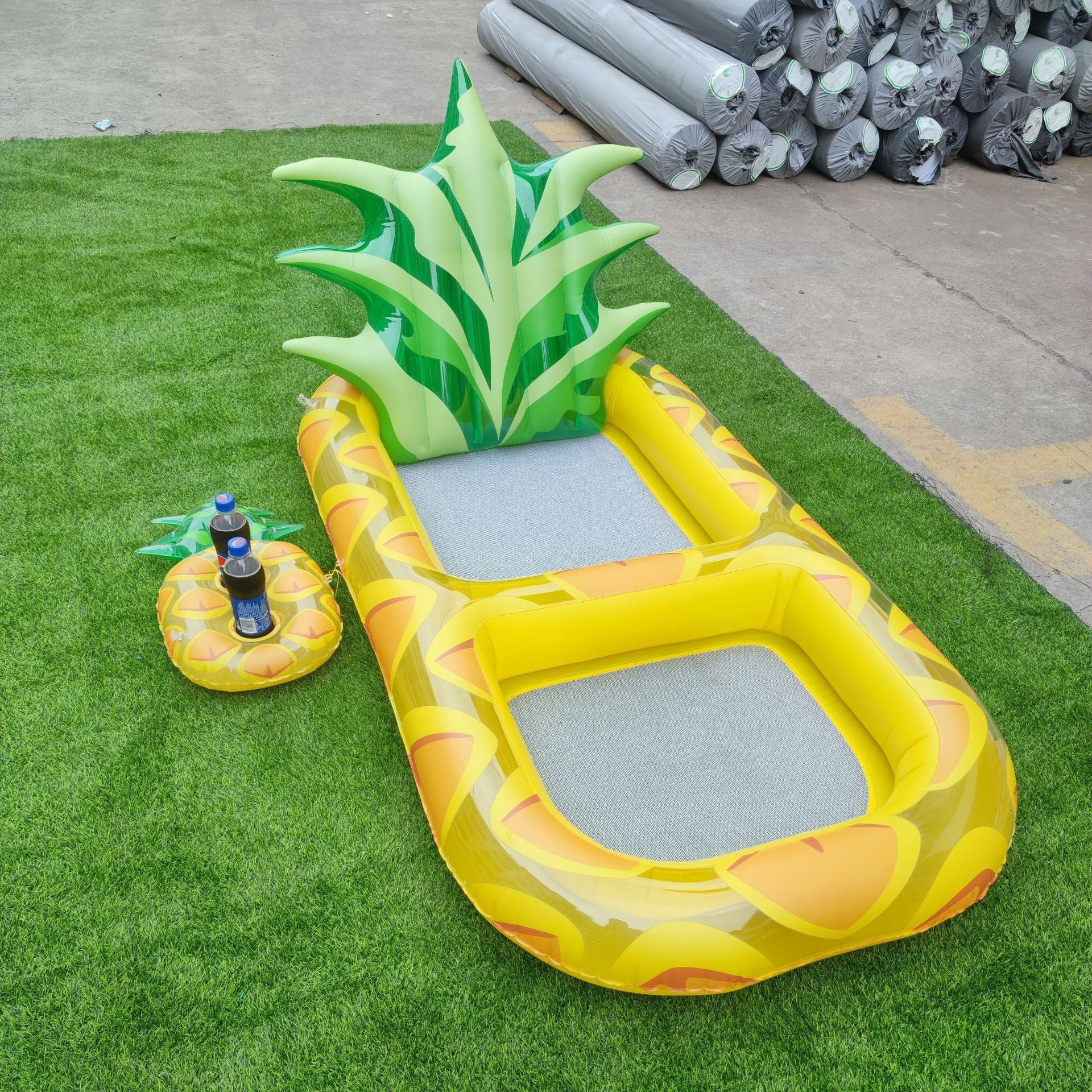 Inflatable Swimming Pool Pineapple Floating Row Air Cushion Bed Summer ...