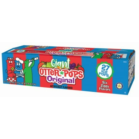 Otter Pops, Giant Original 5.5oz, 27 Ice Pops, Six Zippy Flavors ...
