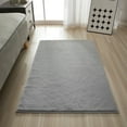 Mainstays Solid Soft Rabbit Faux Fur Area Rug Grey,30x46" - Walmart.com