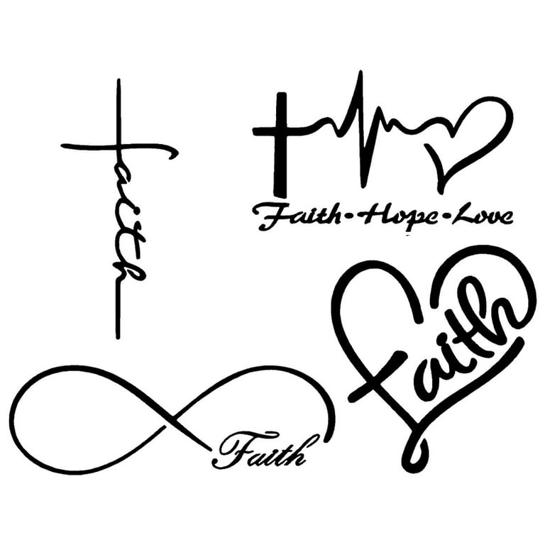 Faith Infinity Heart Tattoo