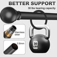 Adjustable Black Curtain Rod Set with Brackets, 5/8 Inch Diameter Small ...