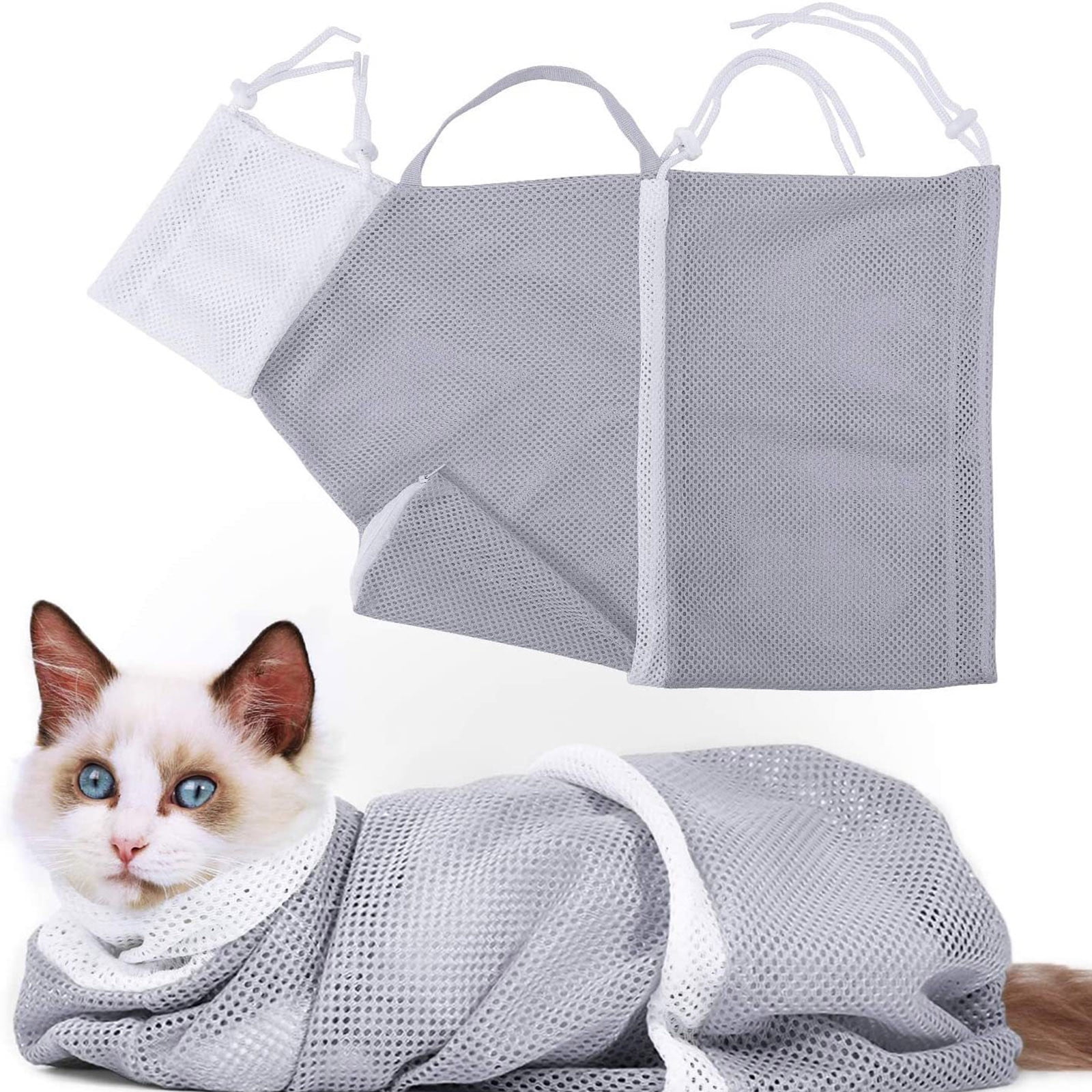 Click here for Wifklsiipg Cat Shower Net Bag Adjustable Cat Bathi... prices