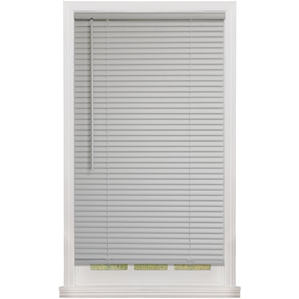 Mainstays 1" Cordless Vinyl Mini Blinds, Gray, 4" x 50.4" - Walmart.com