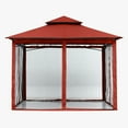 ABCCANOPY 9'x9' Waterproof Patio Gazebo with Netting, Double Canopies ...