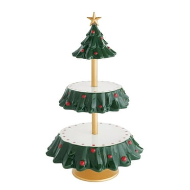 DII Santa Christmas Cake Stand Platter For Serving and Holiday ...