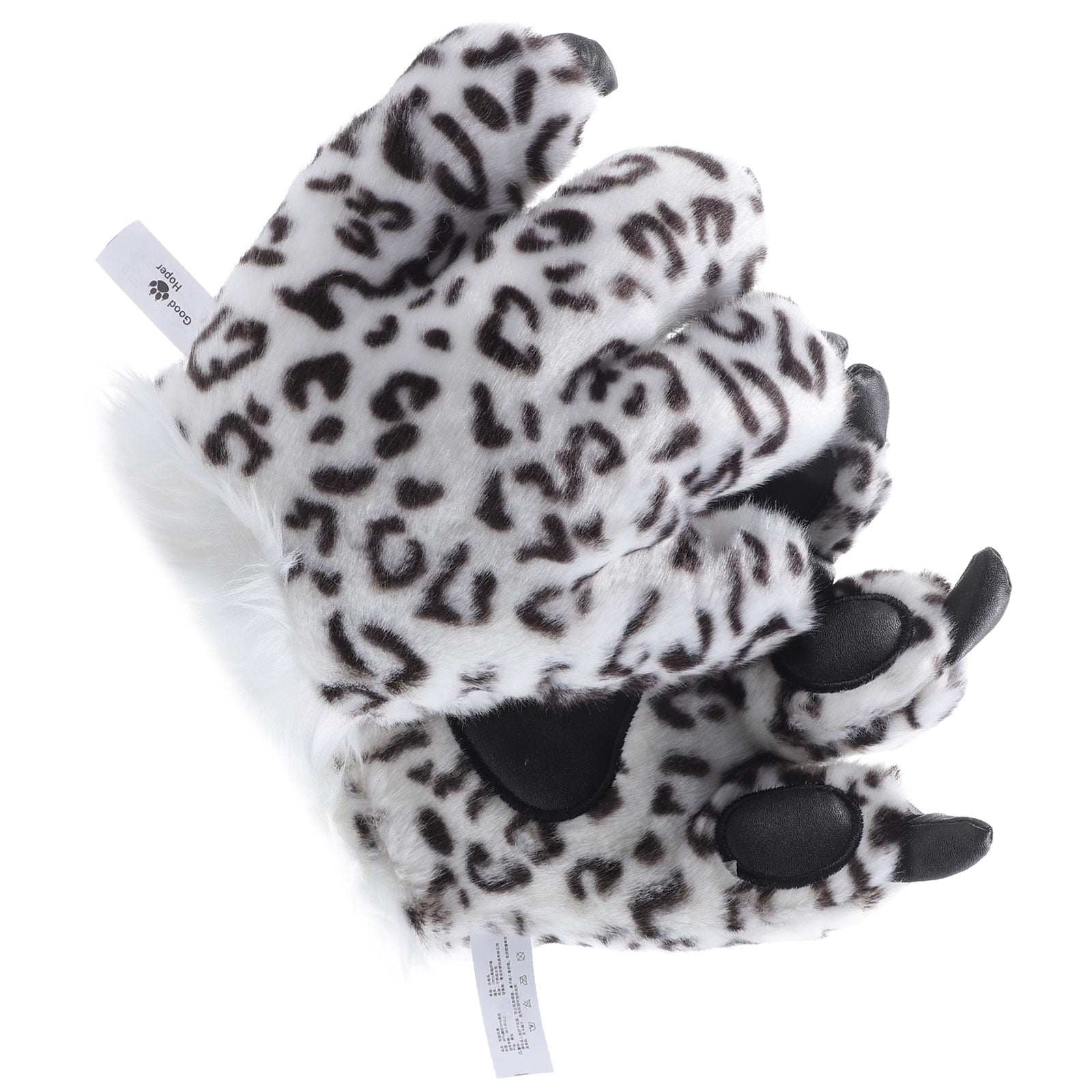 Click here for Oulii 1 Pair Glove Snow Leopard Paw Shape Plush Fo... prices
