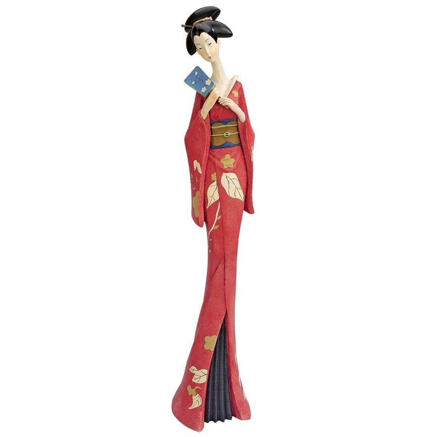 Design Toscano Japanese Maiko Geisha Fan Dancer Statues: Teruha ...