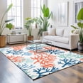 Area Rug 3x5ft Ocean Plant Washable Area Rugs for Living Room Color ...