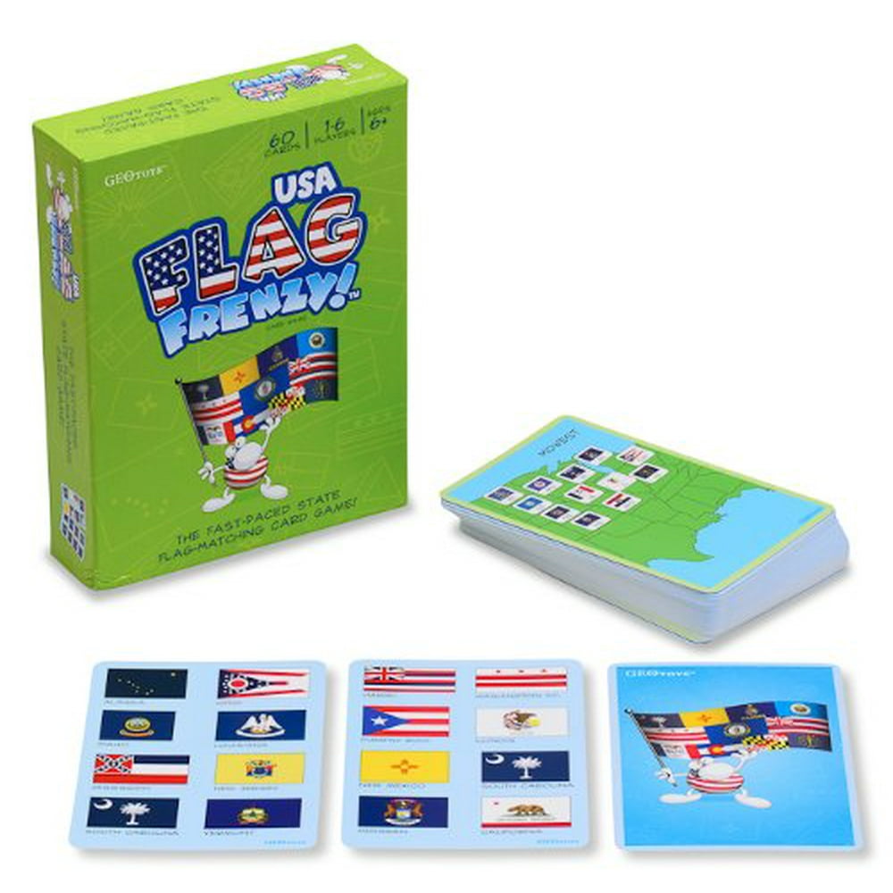 Flag Frenzy USA - Educational Geography Card Game By Geotoys - Walmart ...