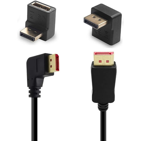 90 Degree Displayport 1.2 Cable Adapter Converter Right Angled DP ...