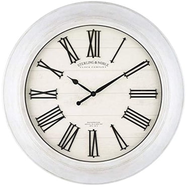 SKILCRAFT, NSN3428199, 12/24 Hour Slimline Round Wall Clock, 1 ...